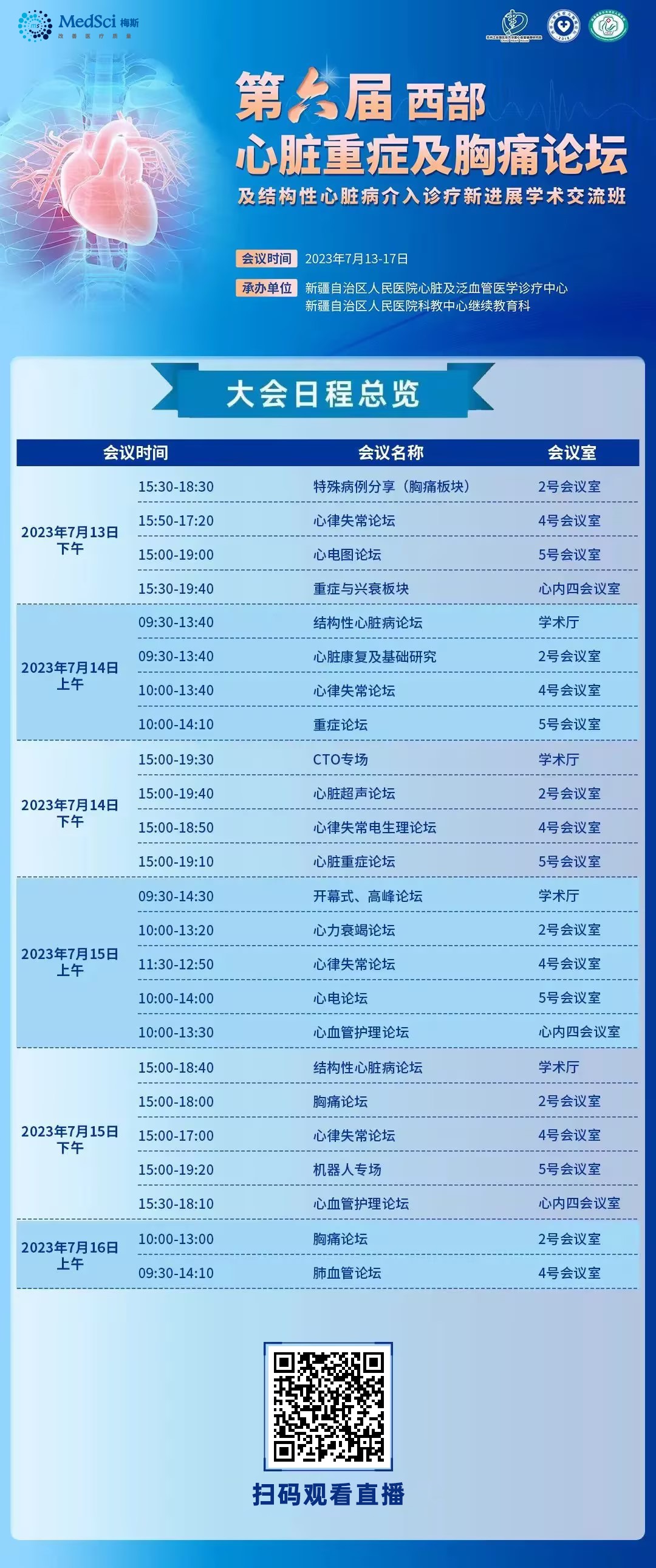 第六届西部心脏重症及胸痛论坛-结构性心脏病（14日）