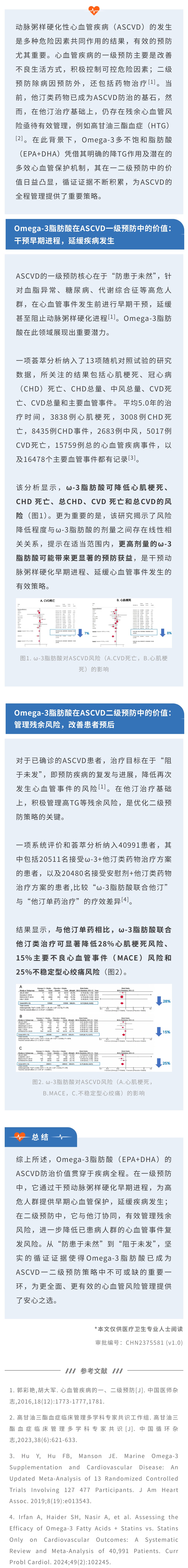 防患于未然，阻于未发：Omega-3脂肪酸ASCVD一二级预防的循证之路-MedSci.cn